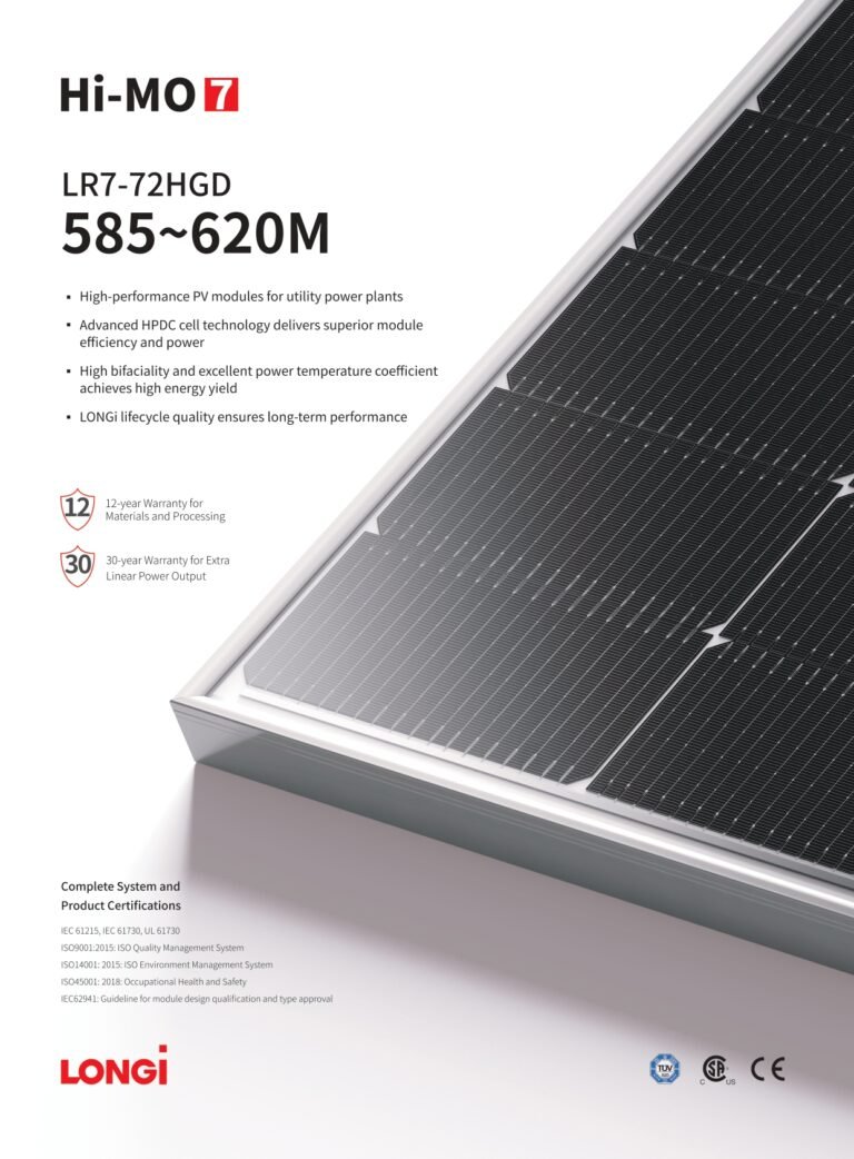 Longi Hi-Mo7 610W-615W Bi Facial Solar Panel | Modern Solar